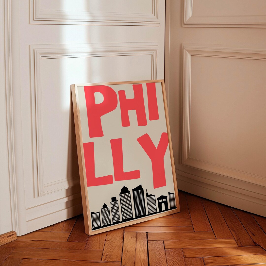 Philly Art Print: Vintage Philadelphia Poster, Retro Home Decor ...