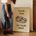 Funny 'take off Your Shoes' Poster: Trendy Minimalist Home Decor ...