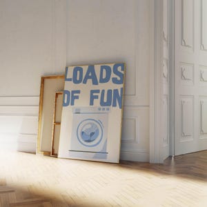 Loads of Fun Poster Funny Laundry Print Laundry Room Decor Cute Quote ...