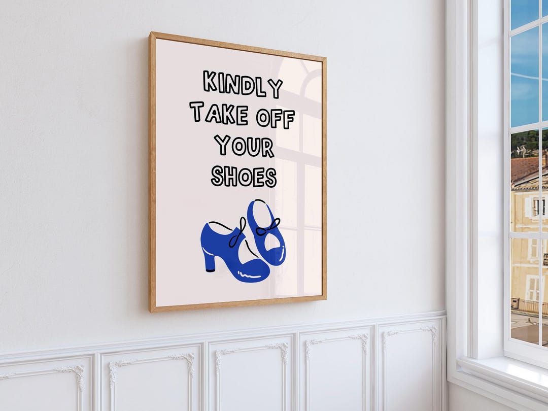 Take off Shoes Sign Digital Download - Entryway Wall Art, Modern ...