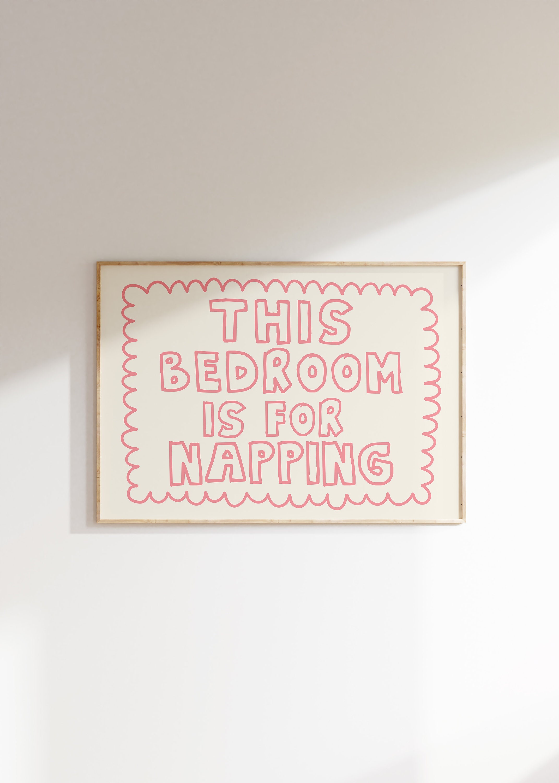 This Bedroom is for Napping Print Trendy Horizontal Wall Art Trendy ...