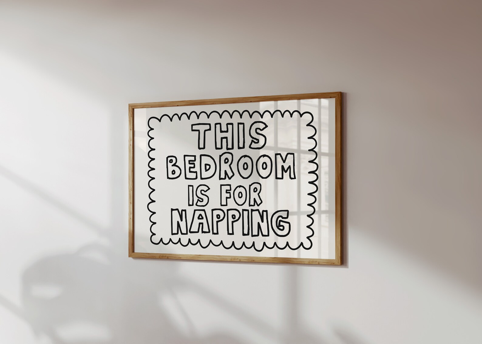 This Bedroom is for Napping Print Trendy Horizontal Wall Art Trendy ...