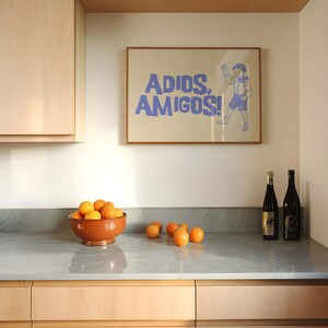 Adios Amigos Print Vintage Poster Trendy Horizontal Print Spanish Wall ...