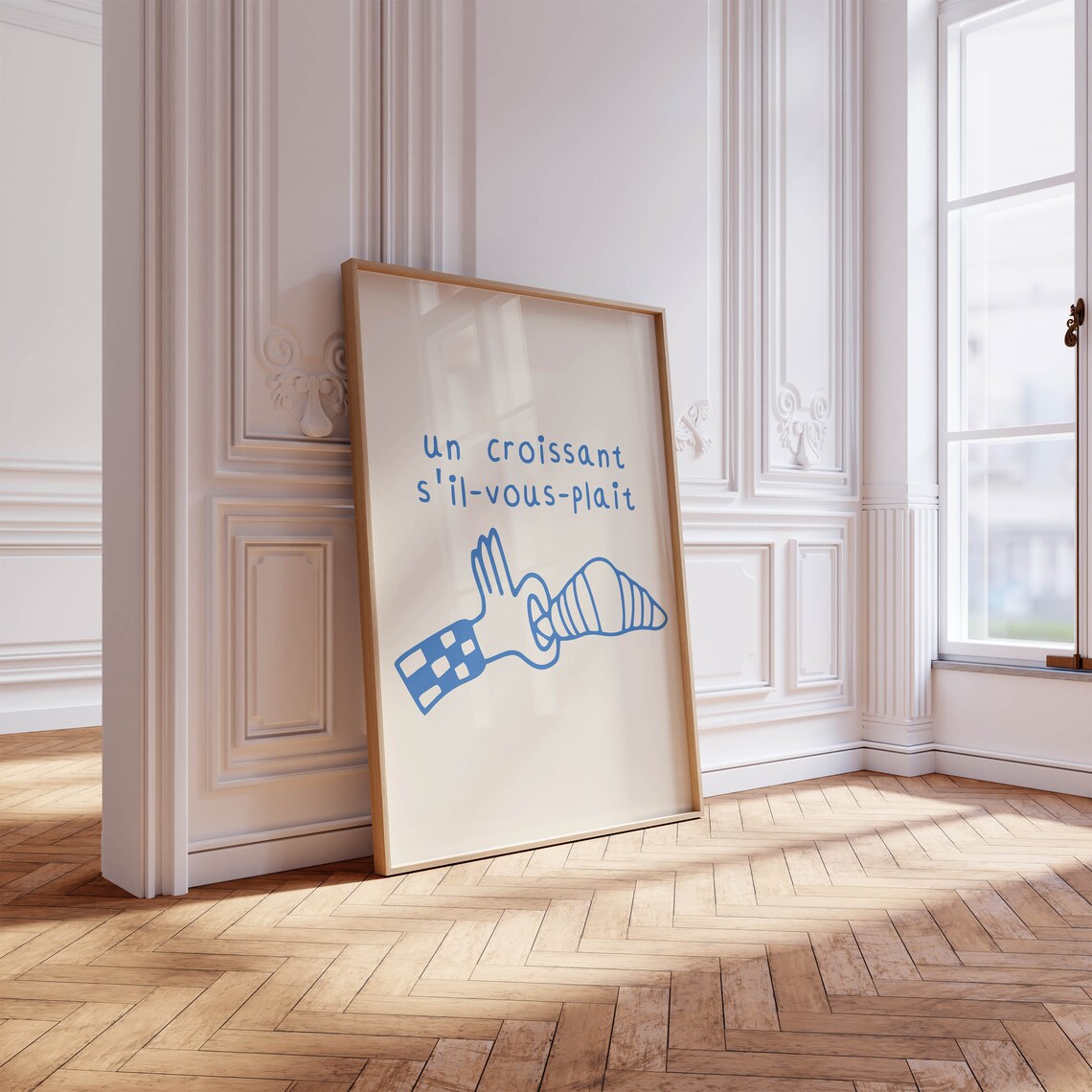 Croissant Poster Trendy Kitchen Decor Croissant Print French Wall Art ...