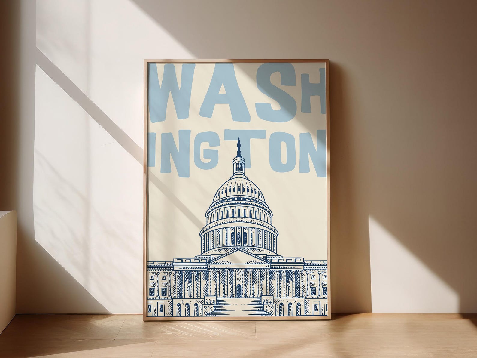 Washington DC Capitol Building Wall Art, Modern Digital Print, US ...