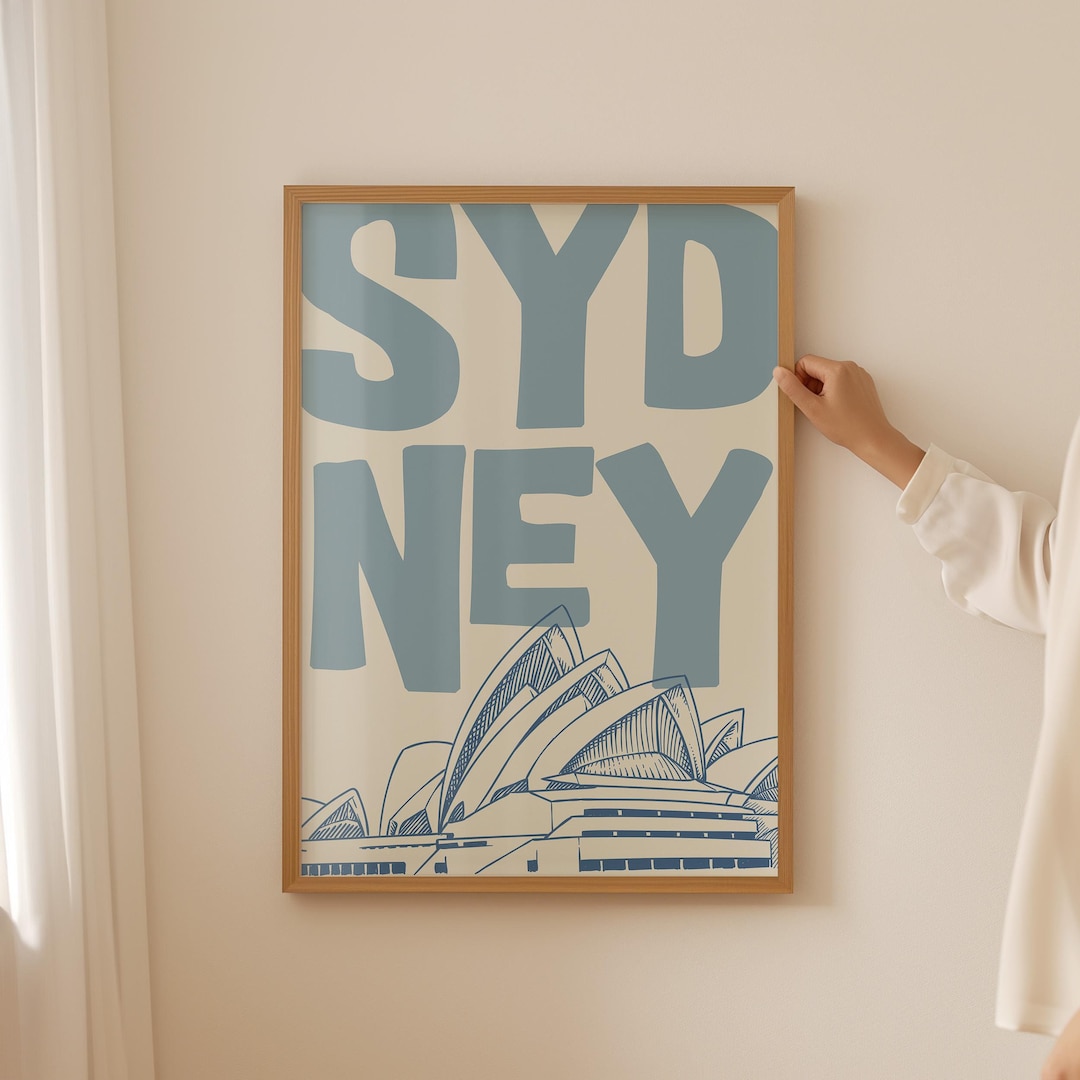 Sydney Opera House Art Print: Retro Travel Poster (digital Download) - Etsy