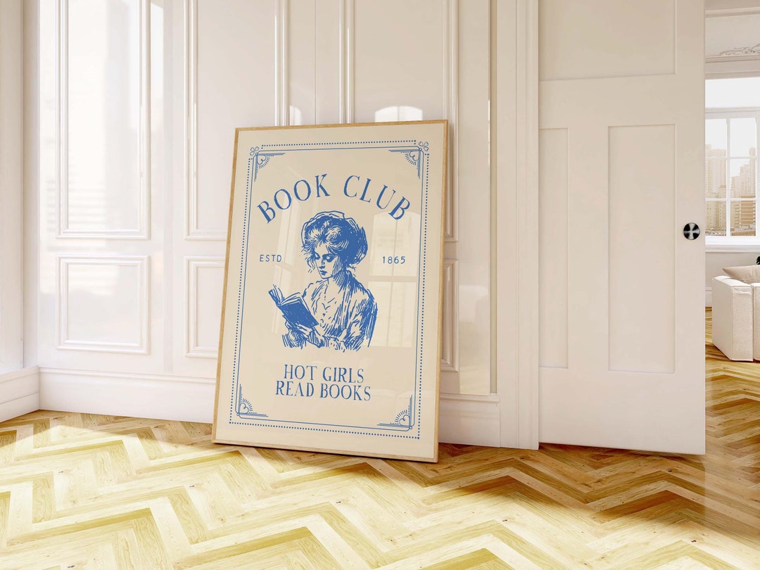 Vintage Book Club Poster: Retro Reading Print (digital Download) - Etsy