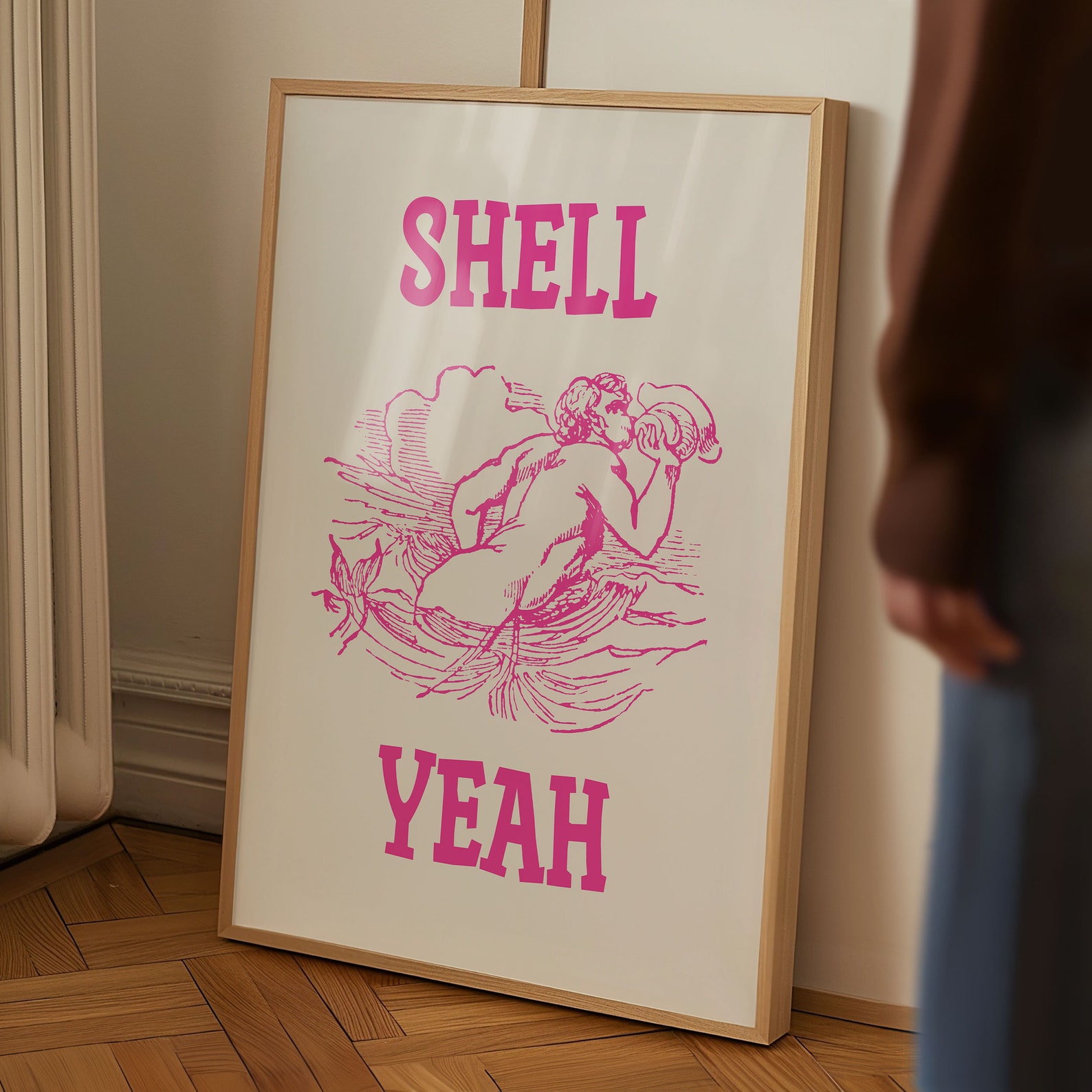 Vintage Mermaid Poster Beach Wall Art Trendy Home Decor Coastal Wall ...
