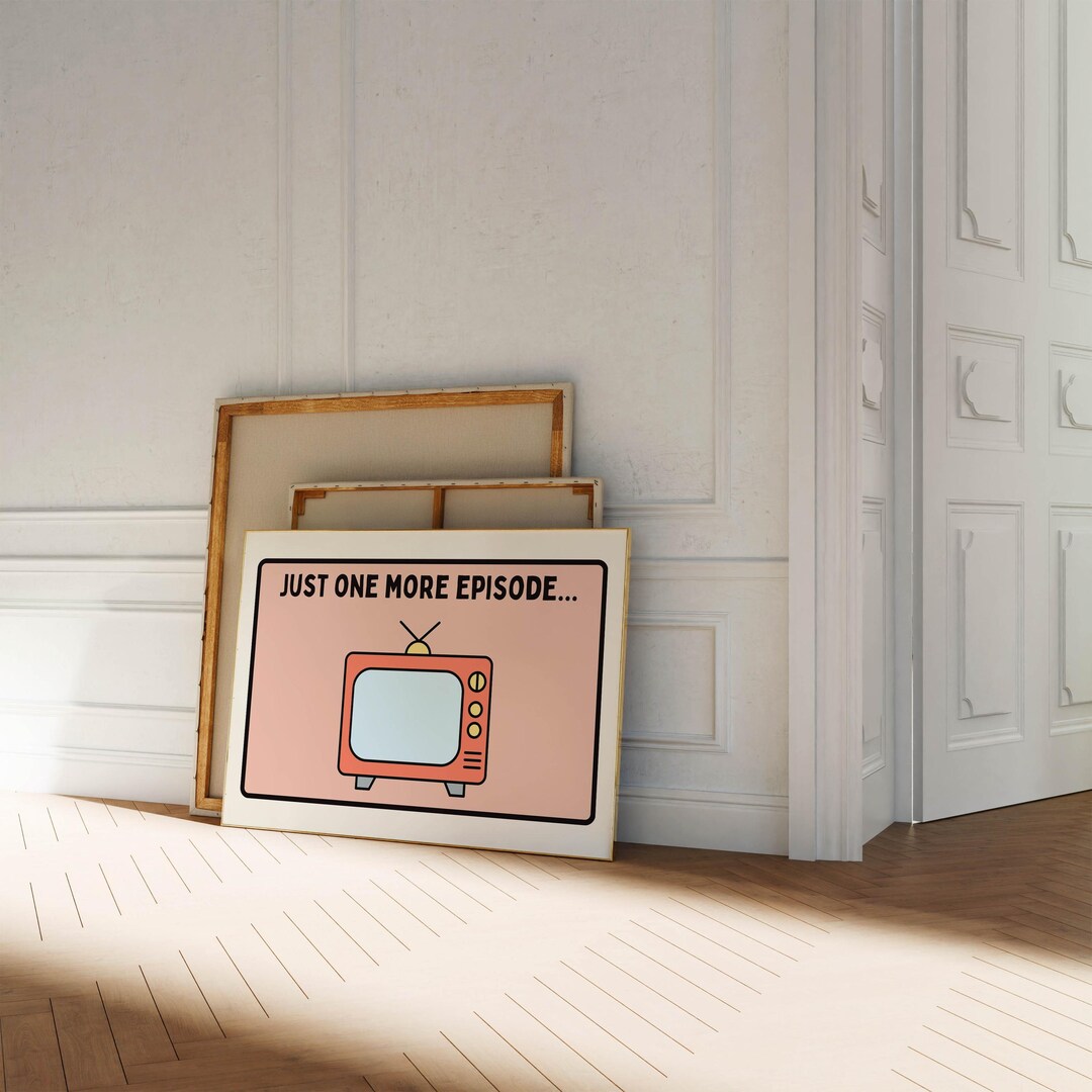Retro TV Show Poster Digital Download - Funny Binge-watching Wall Art ...
