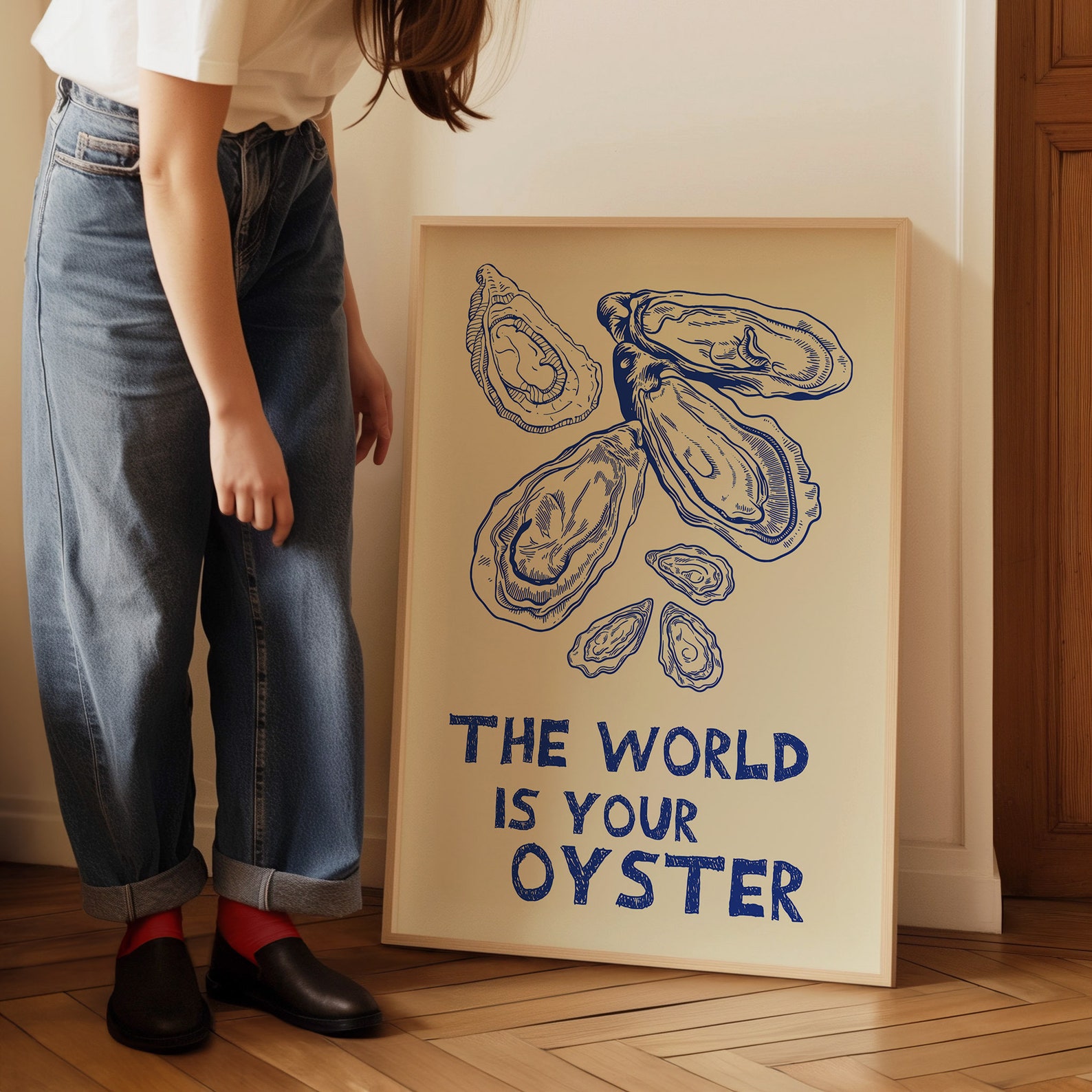 Oysters Kitchen Art Print, Trendy Seafood Decor (digital Download) - Etsy