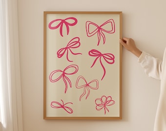 Coquette Bow Poster Digital Print - Etsy