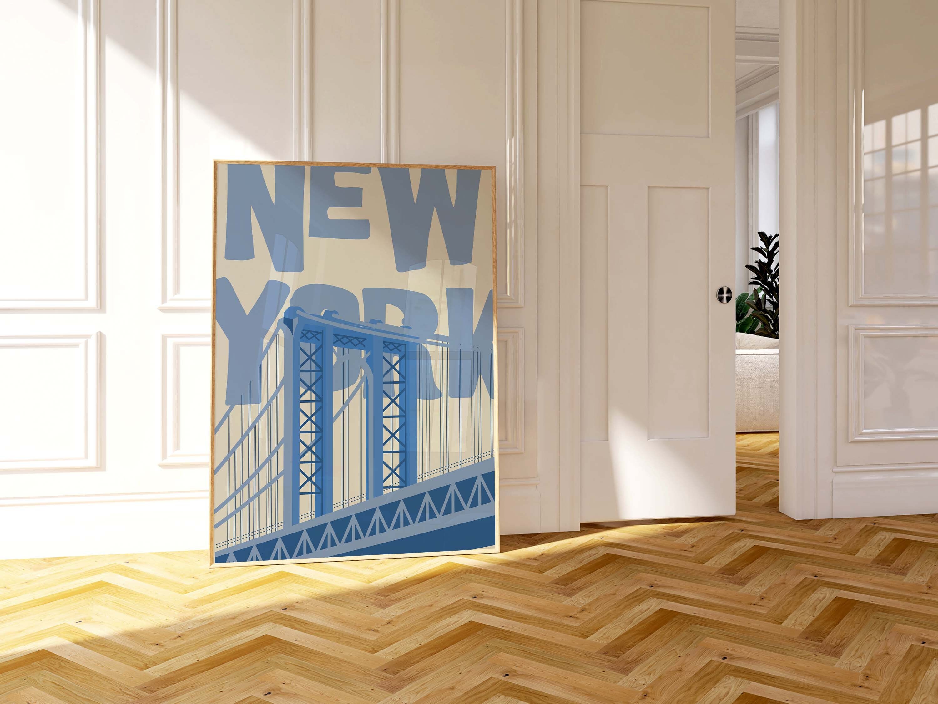 Vintage New York City Poster: Retro NYC Wall Art (digital Download) - Etsy