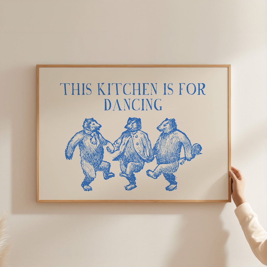 This Kitchen is for Dancing Print Trendy Horizontal Wall Art Trendy ...
