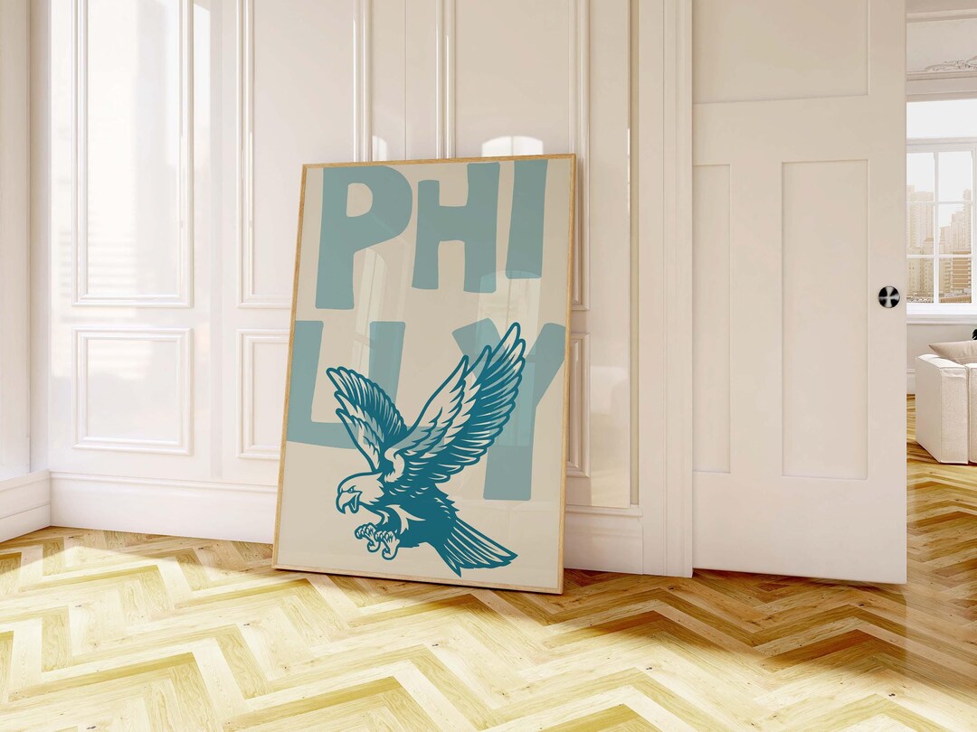 Philly Art Print Vintage Eagle Poster Retro Philadelphia Print ...