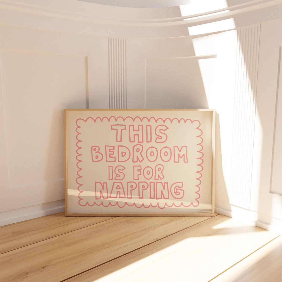 This Bedroom is for Napping Print Trendy Horizontal Wall Art Trendy ...