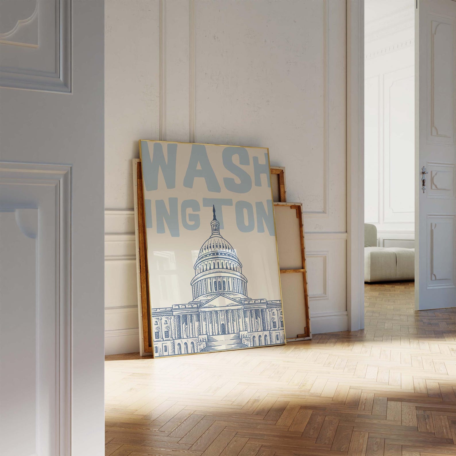 Washington DC Capitol Building Wall Art, Modern Digital Print, US ...