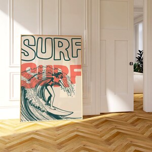 Retro Surfboard Poster: Vintage Beach Wave Art (digital Download) - Etsy