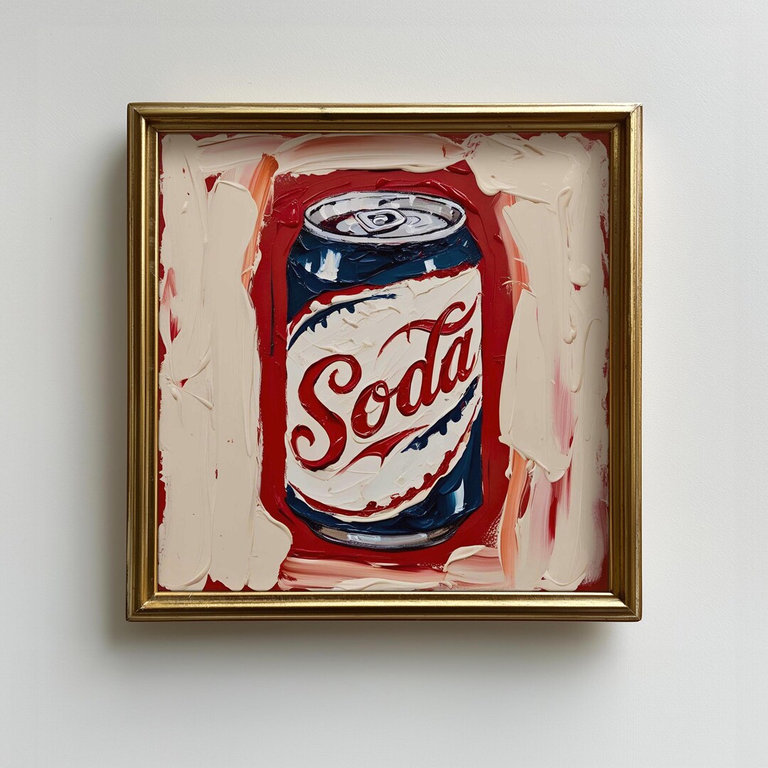 Retro Soda Can Art Print: Maximalist Pop Art Decor (digital Download ...