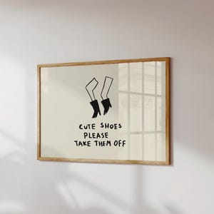 Polite Remove Shoes Sign for Clean Hallway, Funny Guest Manners Print ...