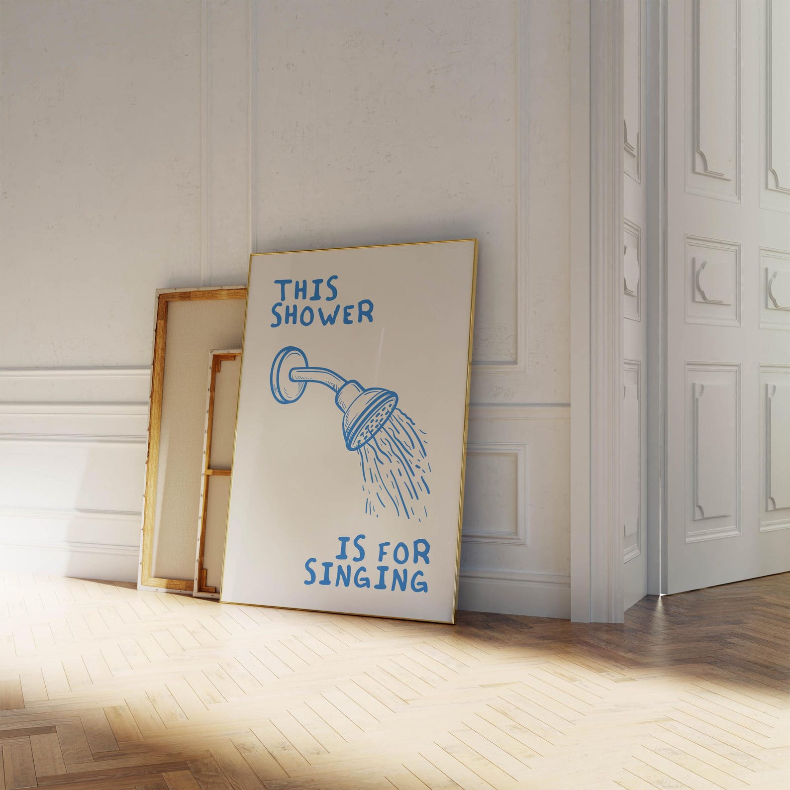 Shower Poster Funny Bathroom Print Cute Bathroom Decor Retro Print ...