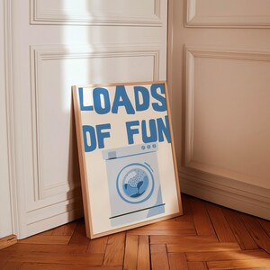 Loads of Fun Poster Funny Laundry Print Laundry Room Decor Cute Quote ...