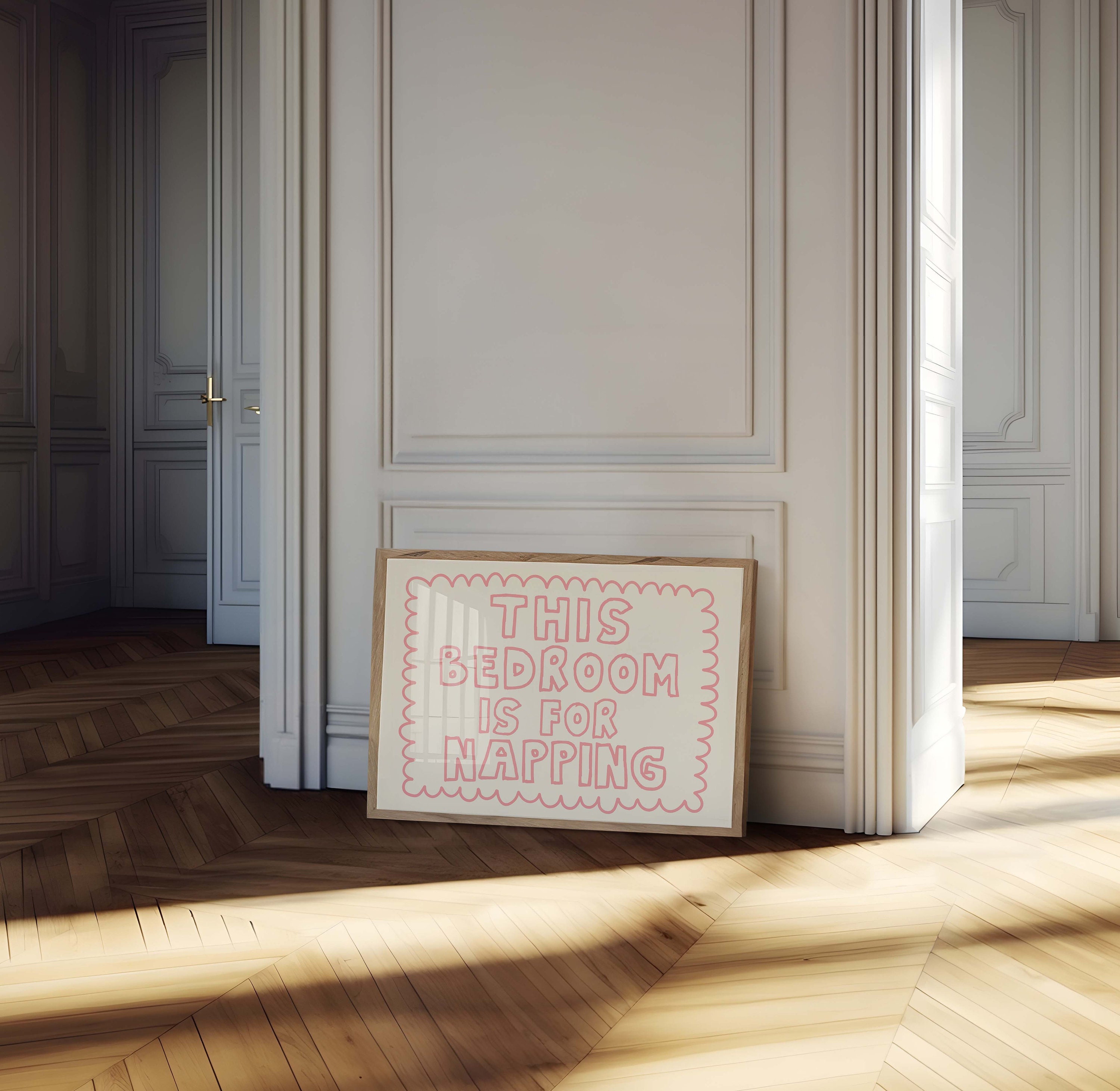 This Bedroom is for Napping Print Trendy Horizontal Wall Art Trendy ...