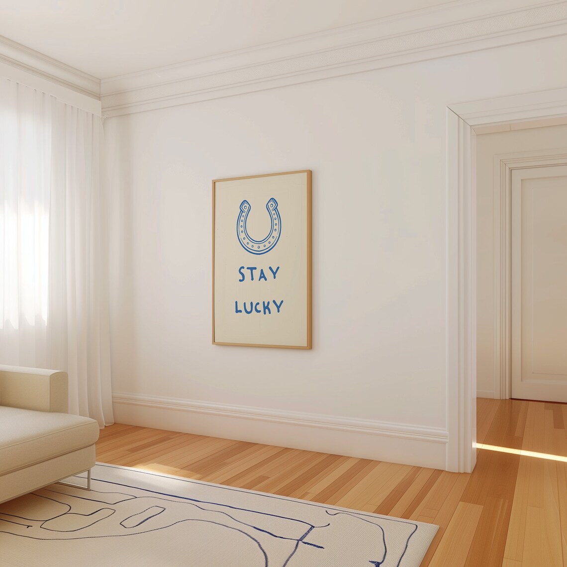 Horseshoe Poster Trendy Western Decor Retro Print Cute Western Wall Art ...
