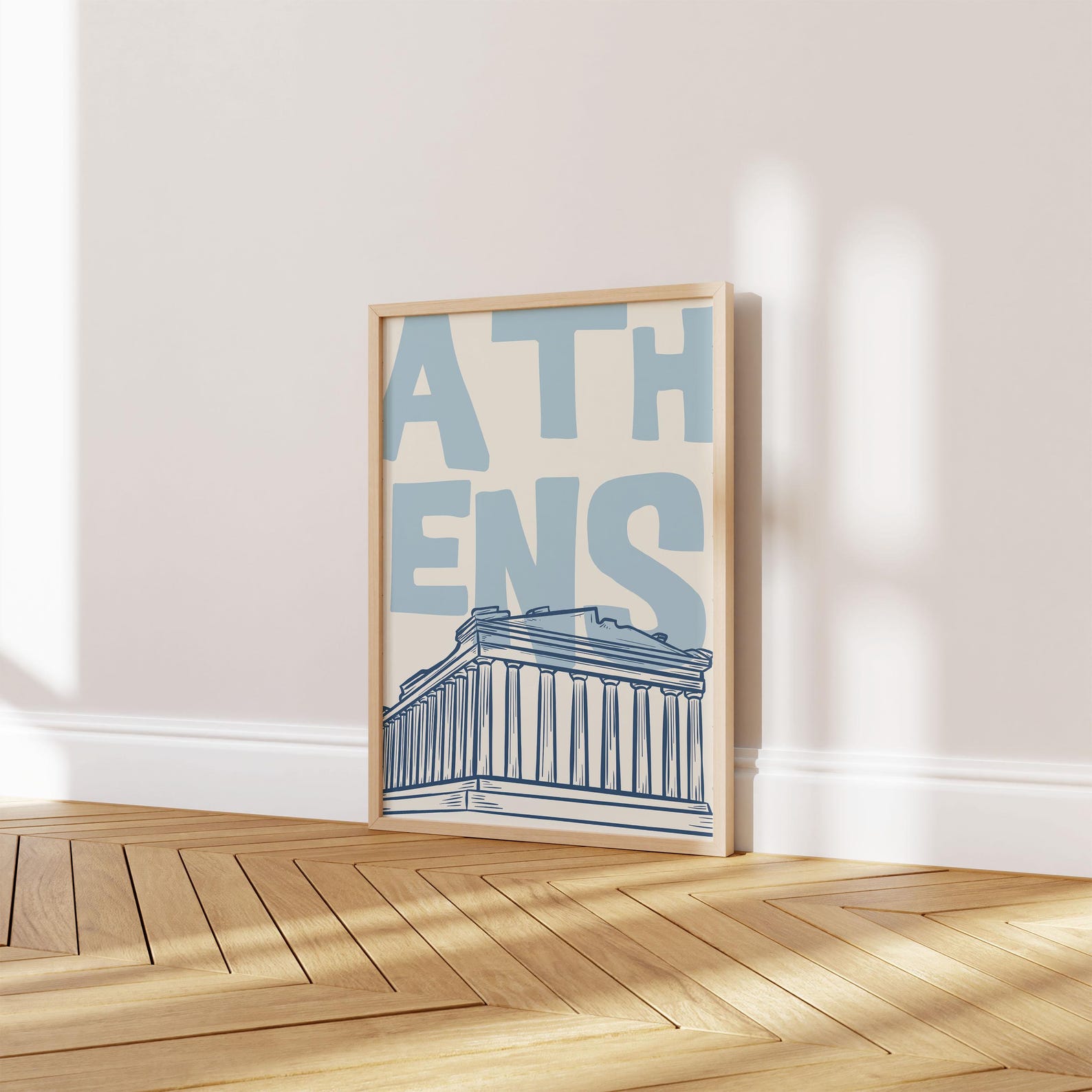 Athens Greece Print: Parthenon Poster, Modern Travel Decor (digital ...