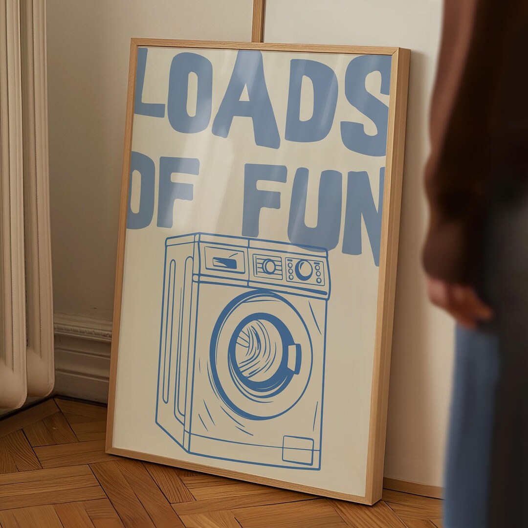 Loads of Fun Poster Funny Laundry Print Laundry Room Decor Cute Quote ...