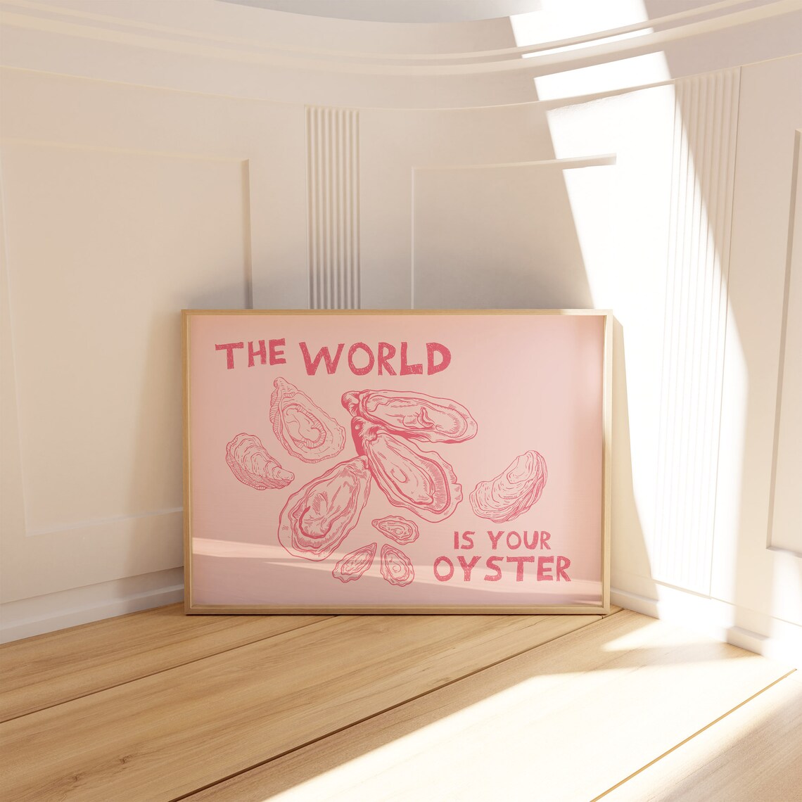 Oyster Print: Trendy Kitchen Wall Art, Retro Food Poster (digital ...