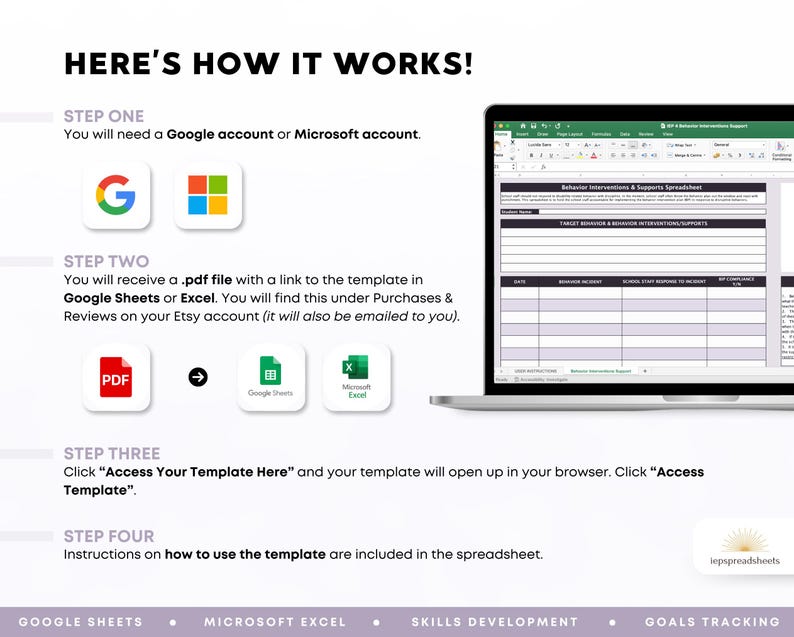 Behavior Intervention Tracker IEP Spreadsheet | Google Sheets ...