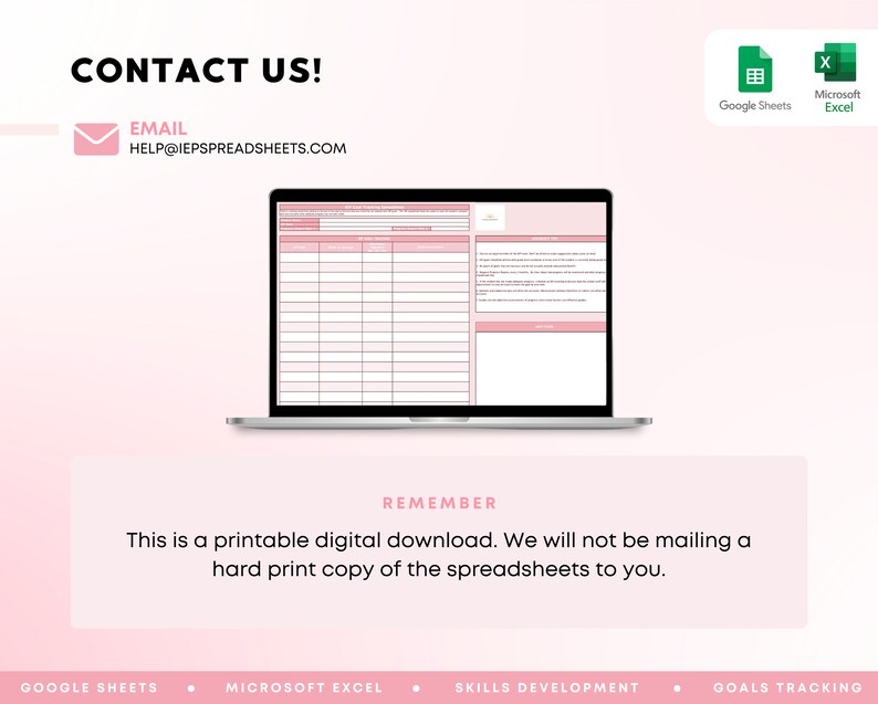 Annual IEP Goal Spreadsheet With Dropdown Menu | Google Sheets ...