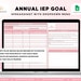 Annual IEP Goal Spreadsheet With Dropdown Menu | Google Sheets ...