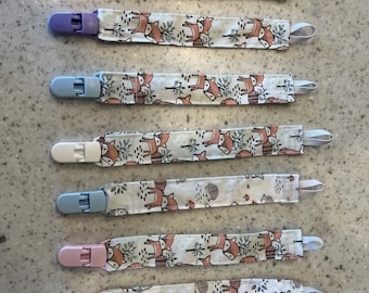 Pacifier Clip / Baby Shower Gift / Fabric Pacifier Clip / Handmade Baby ...