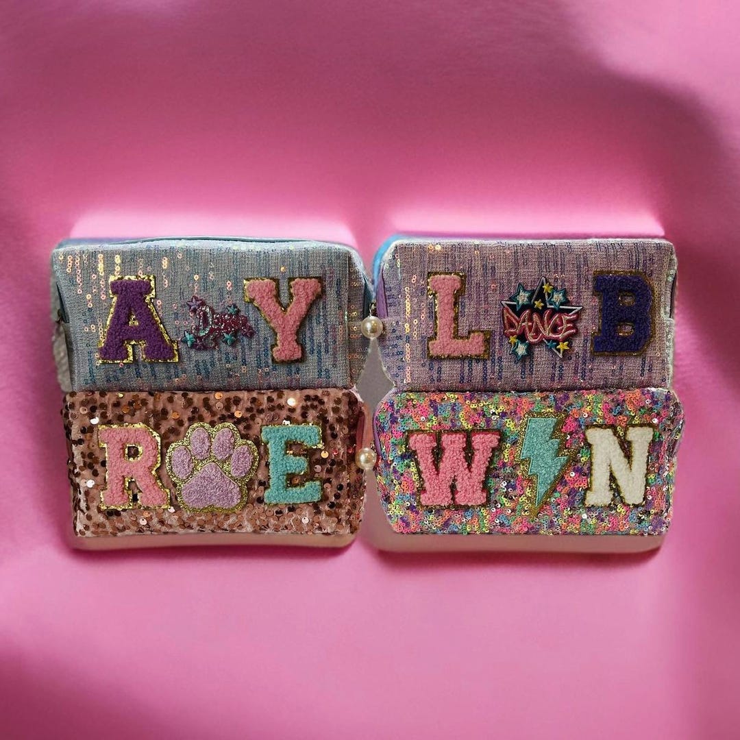 Personalized Sequin Makeup Bag - Etsy
