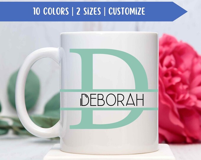 Name Mug, Personalized Name Mug, Monogram Mug, Custom Name Mug, Name ...