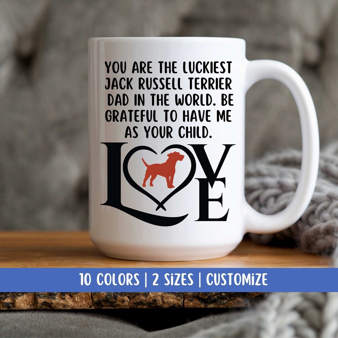 Jack Russell Terrier Coffee Mug, Cute Pet Jack Russell Gift, Dog Lover ...