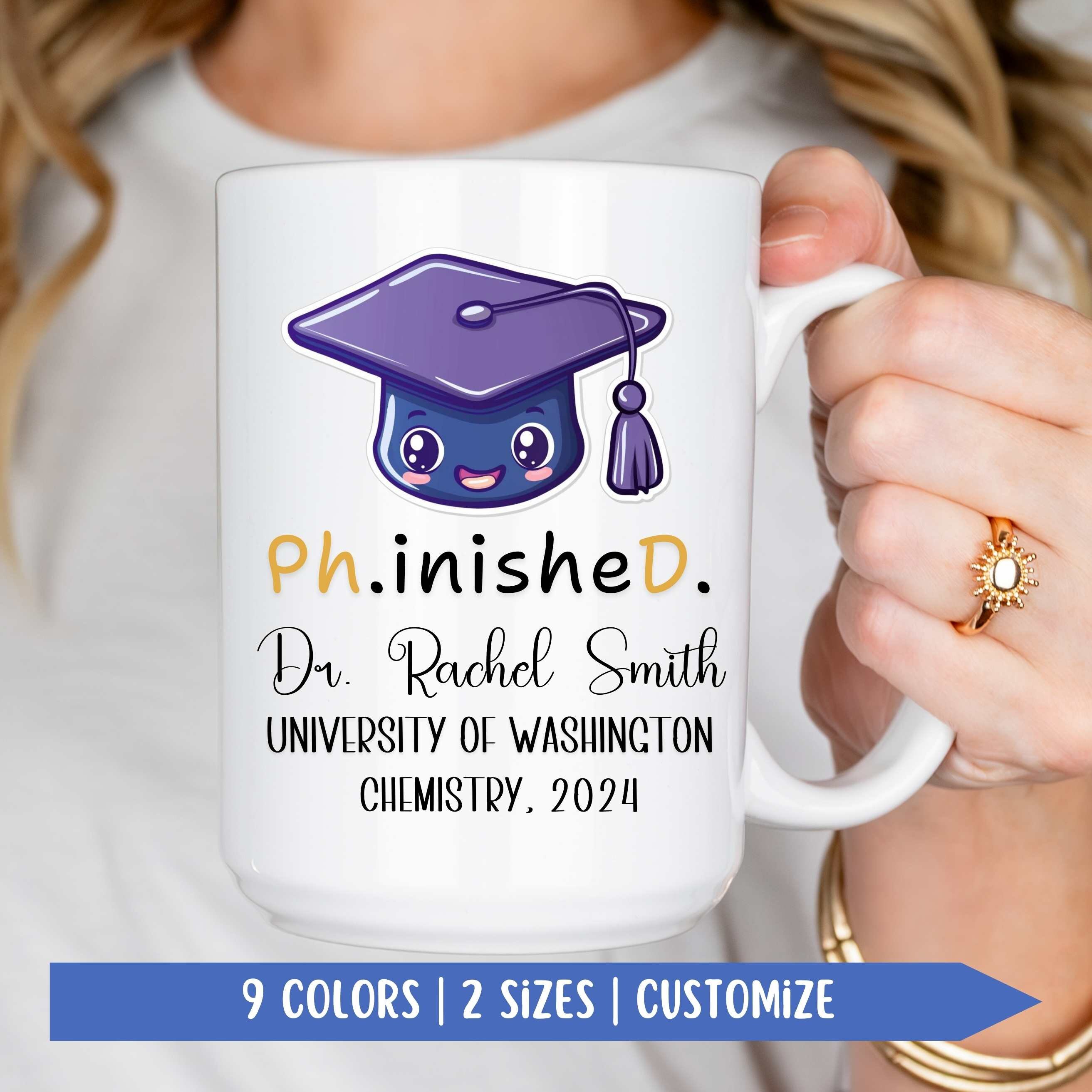 Custom Phd Graduation Mug With Personalized Design - Etsy