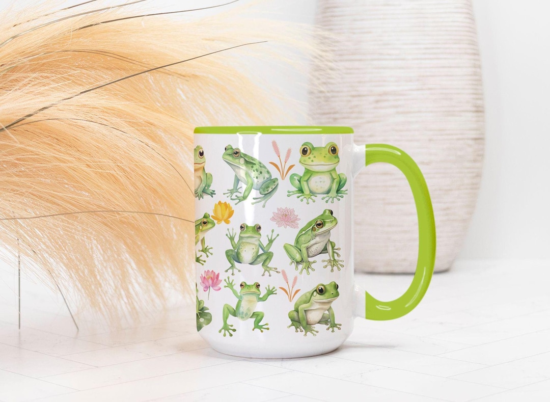 Frog Coffee Mug,frog Gifts,frog Lover Gift,frog Themed Mug,cute Frog ...