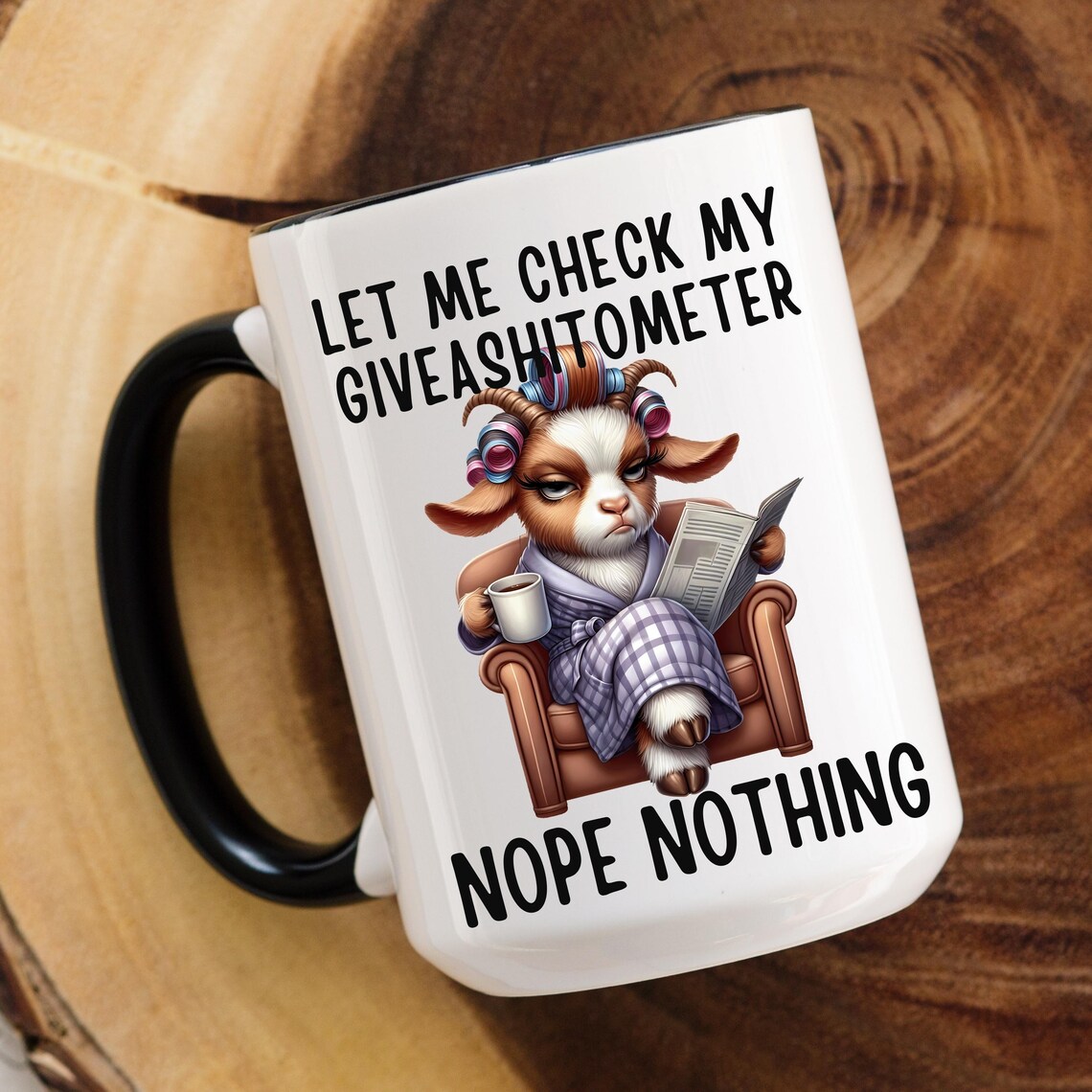 Let Me Check My Giveashitometer Nope Nothing, Christmas Gift Mug, Funny ...