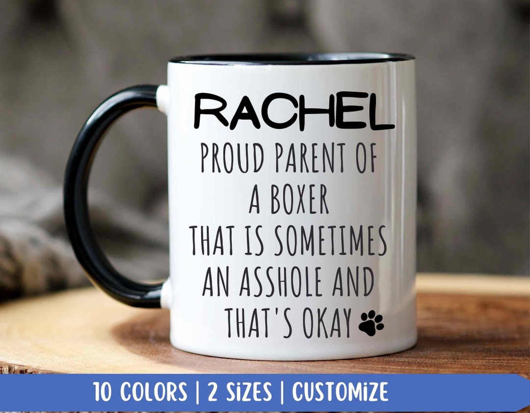 Personalized Funny Boxer Dog Mug With Name, Boxer Gift, Custom Boxer ...