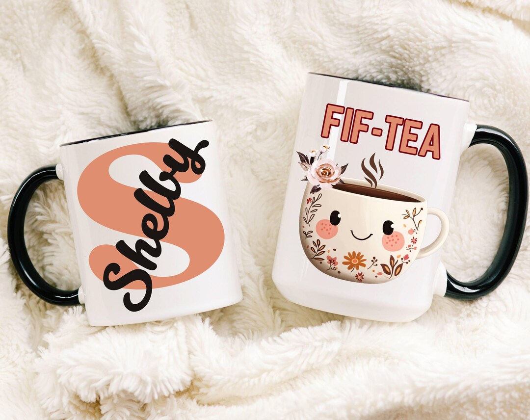 50th Birthday Gift, 50th Birthday Mug, Fif-tea Mug, Funny Mug, Funny ...