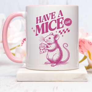 Retro Have A MICE Day! Funny Mouse Design Coffee Mug, Funny Gifts, Gift ...