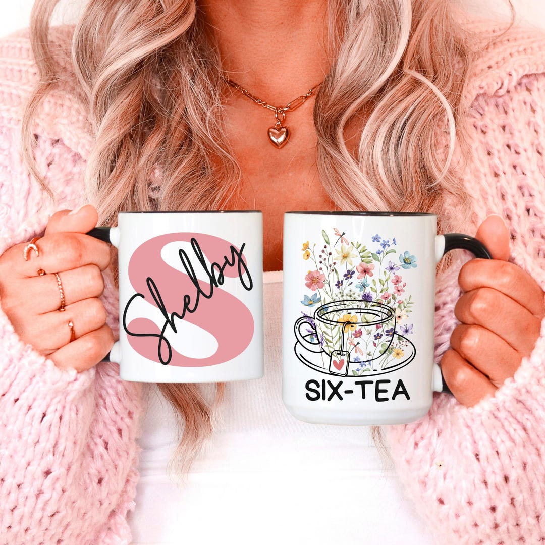 Six Tea Mug, 60th Birthday Mug, Custom Birthday Gift for Her ...