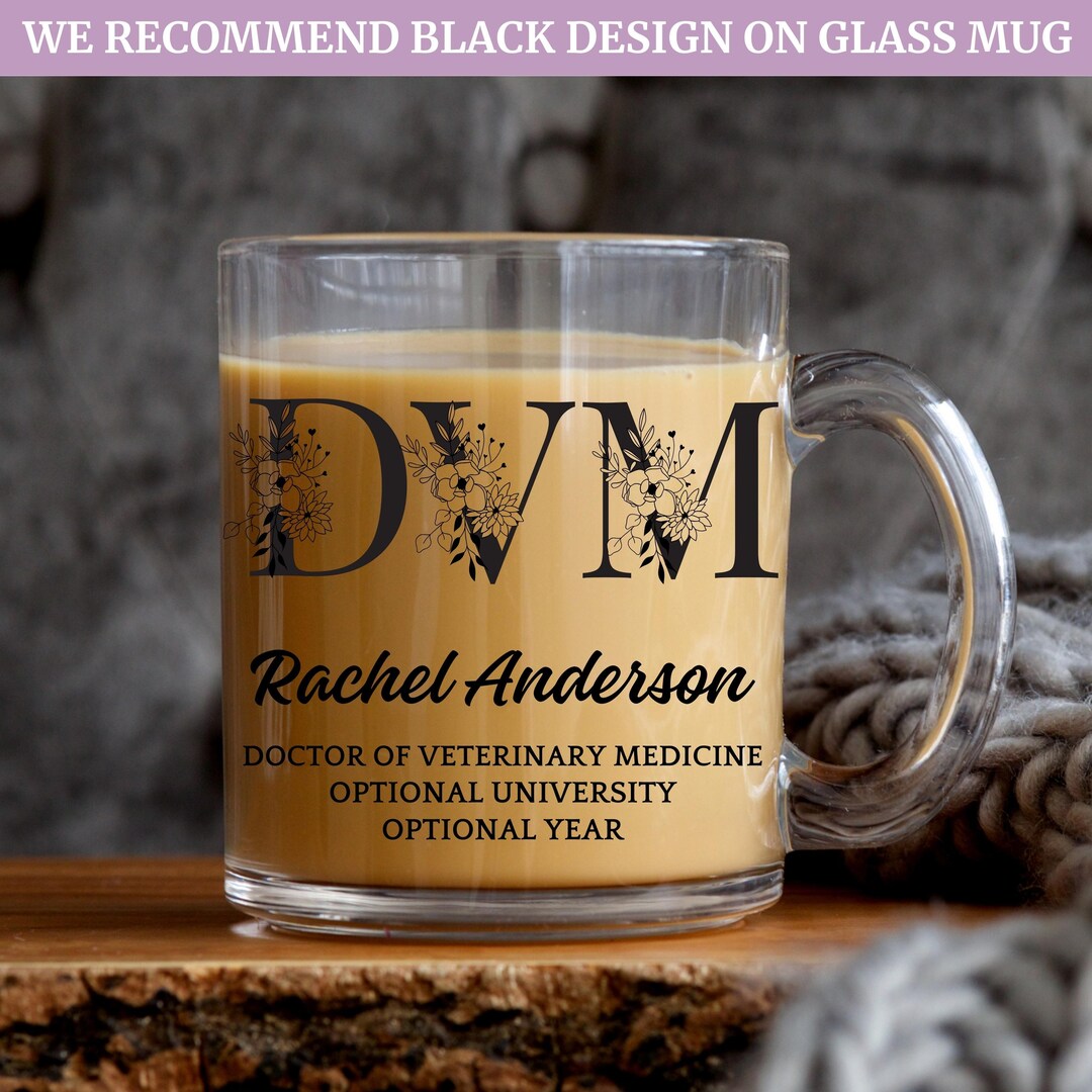 Custom DVM Mug, Veterinary Medical Clinic Gifts, Personalized Doctor of ...