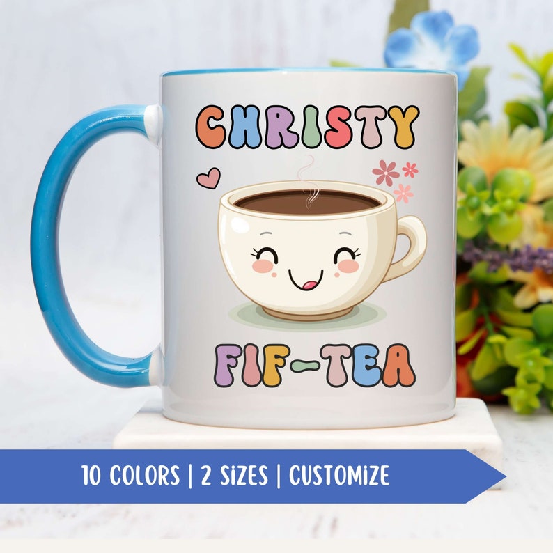 50th Birthday Gift, 50th Birthday Mug, Fif-tea Mug, Funny Mug, Funny ...