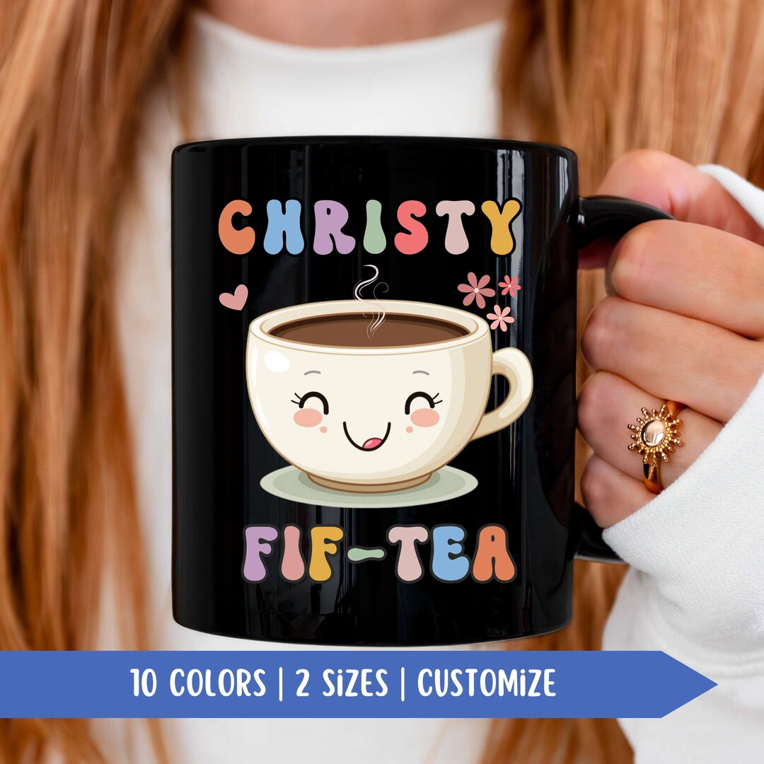 50th Birthday Gift, 50th Birthday Mug, Fif-tea Mug, Funny Mug, Funny ...