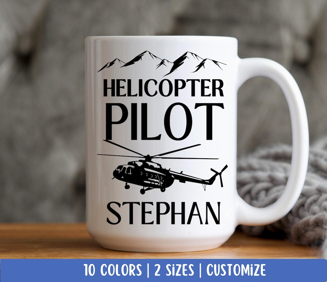 Custom Helicopter Pilot Mug, Helicopter Pilot Gift for Men and Women ...
