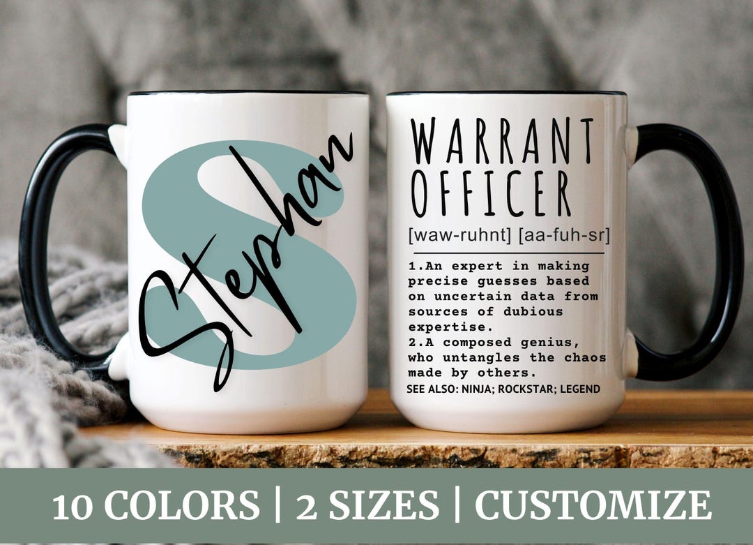 Personalized Funny Warrant Officer Mug, Warrant Officer Birthday Gifts ...