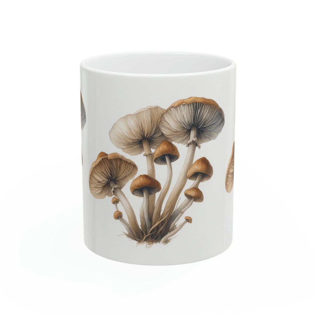 11 Oz Woodland Whimsy: Charming Mushroom Print Mug for Nature Lovers - Etsy